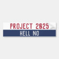 Anti Project 2025 Pro Freedom Democratic Party Bumper Sticker | Zazzle
