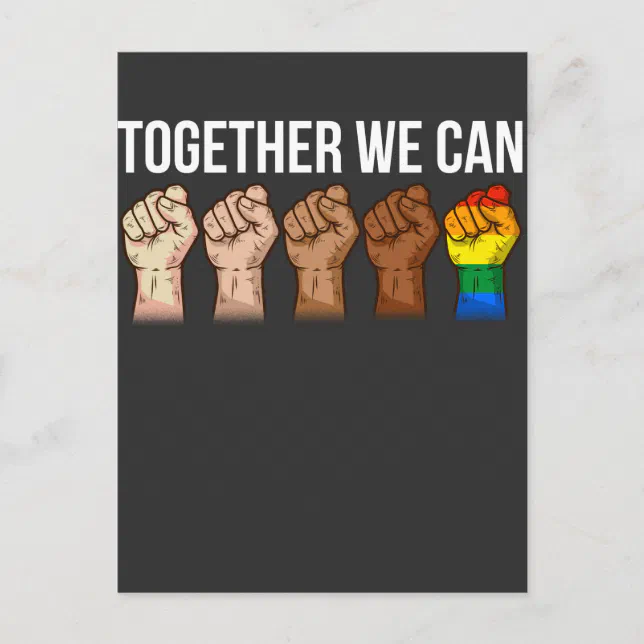 Anti Racism Art Black Lgbtq Human Rights Activist Postcard | Zazzle