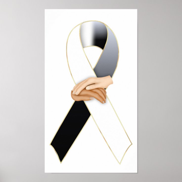 Anti Racism Awareness Ribbon Print | Zazzle