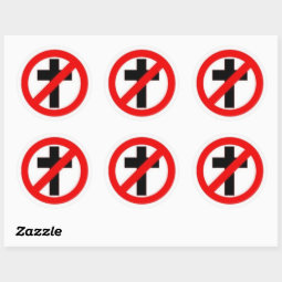 Anti-Religion Large Sticker | Zazzle