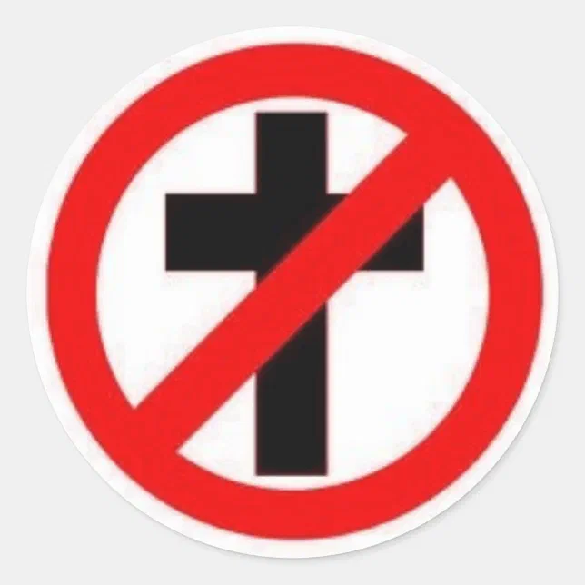 Anti-Religion Small Sticker | Zazzle
