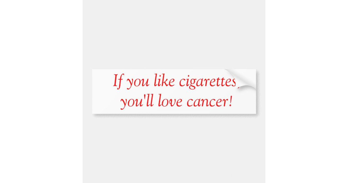 Anti-Smoking bumpersticker Bumper Sticker | Zazzle