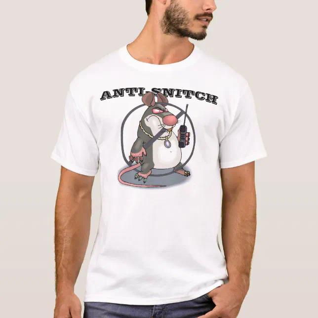 Anti-Snitch Original No Rat Logo T-Shirt | Zazzle