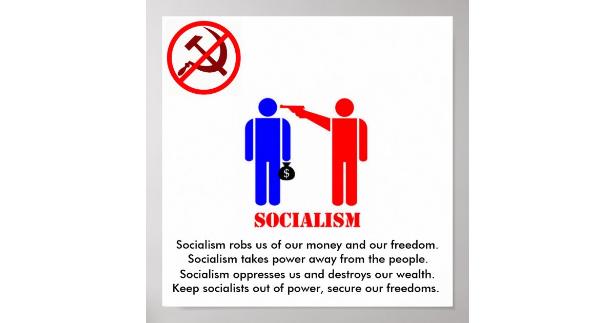 Anti-Socialism Poster | Zazzle