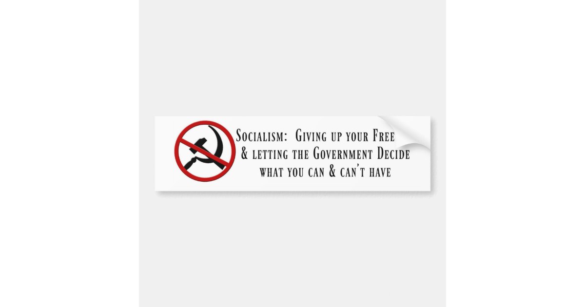 Anti-Socialist Bumper Sticker | Zazzle