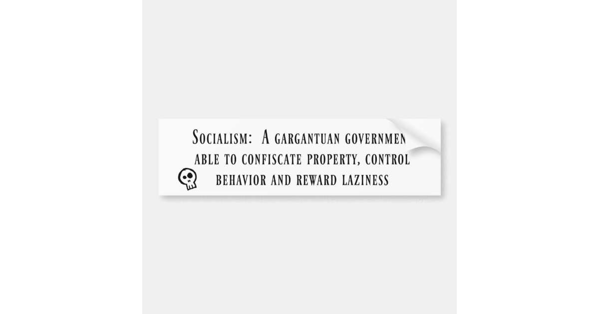 Anti-Socialist Bumper Sticker | Zazzle