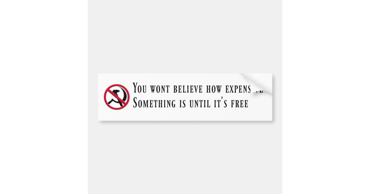Anti-Socialist Bumper Sticker | Zazzle