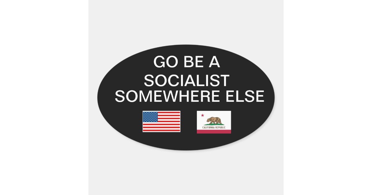Anti-socialist sticker | Zazzle