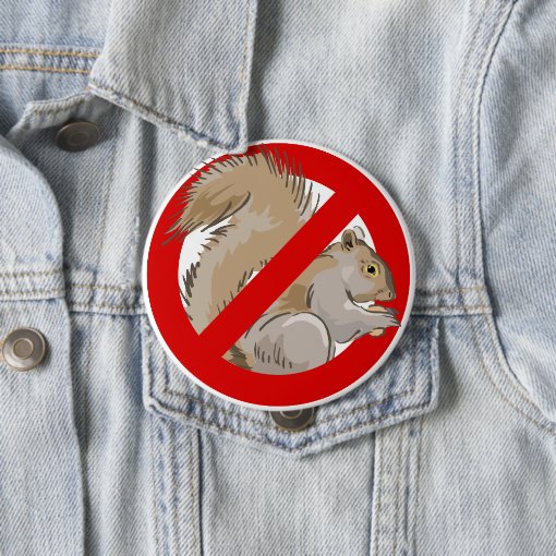 Anti-Squirrel Pinback Button | Zazzle