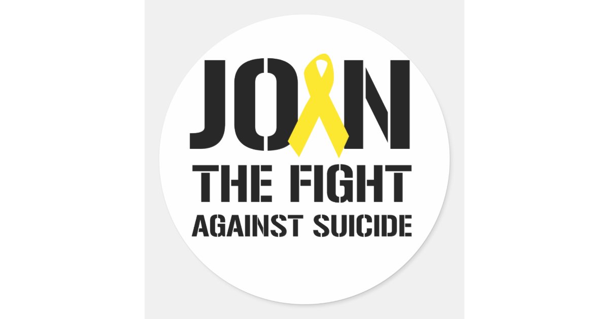 Anti-Suicide Classic Round Sticker | Zazzle