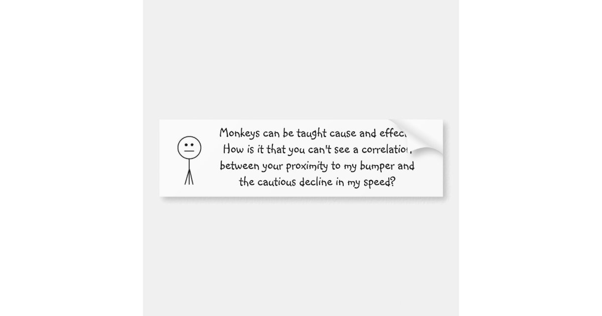 Anti-tailgating Bumper Sticker | Zazzle