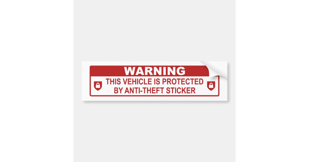 Anti-Theft Sticker | Zazzle