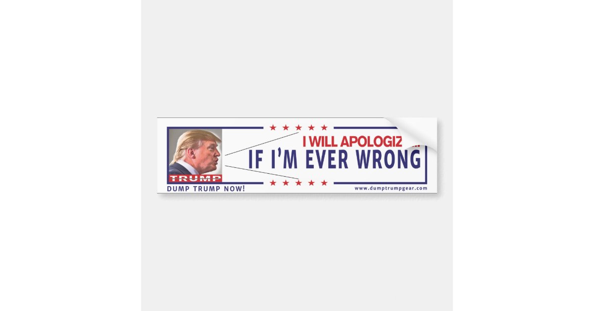 Anti-Trump Bumper Sticker | Zazzle.com
