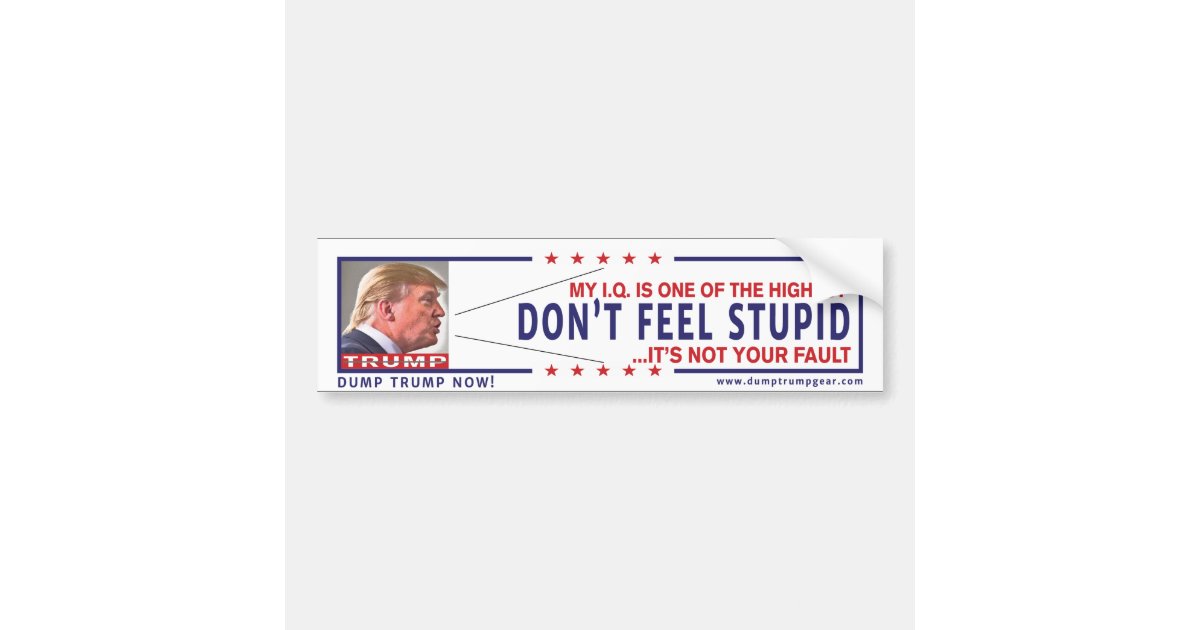 Anti-Trump Bumper Sticker | Zazzle