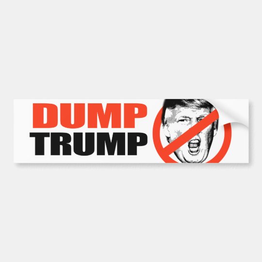 ANTI-TRUMP - DUMP TRUMP -.png Bumper Sticker | Zazzle.com