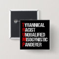 Anti Trump Funny Acronym Pinback Button | Zazzle