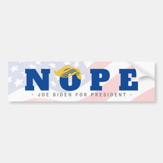 ANTI-TRUMP NOPE TRUMP HAIR PRESIDENTIAL ELECTION BUMPER STICKER ...