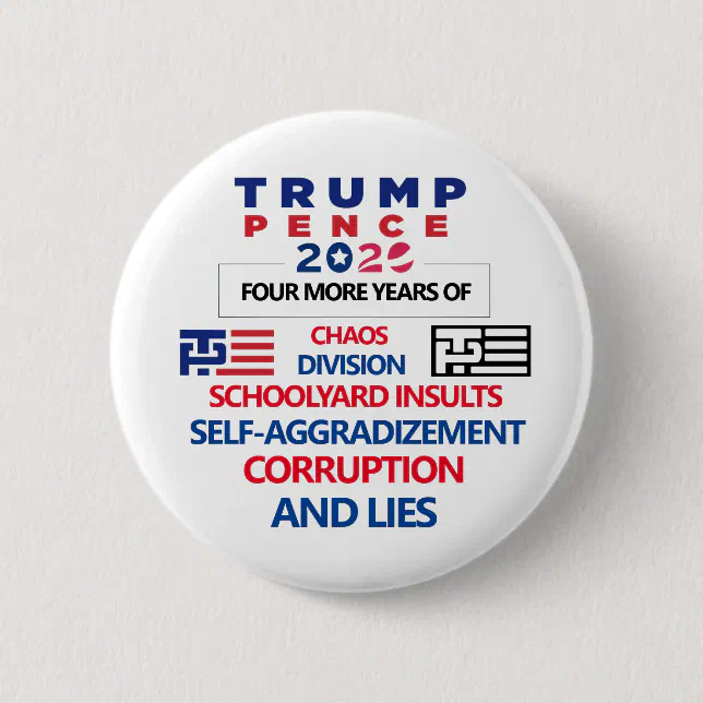 Anti-Trump Pence 2020 Button | Zazzle