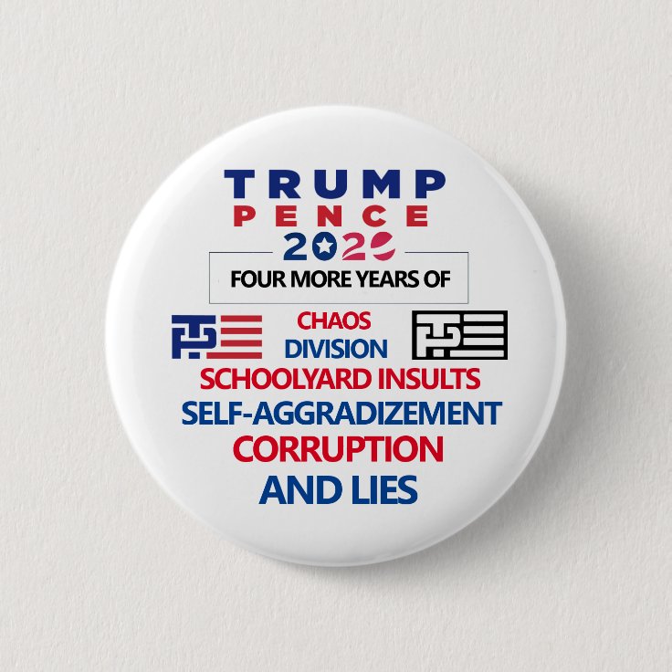 Anti-Trump Pence 2020 Button | Zazzle