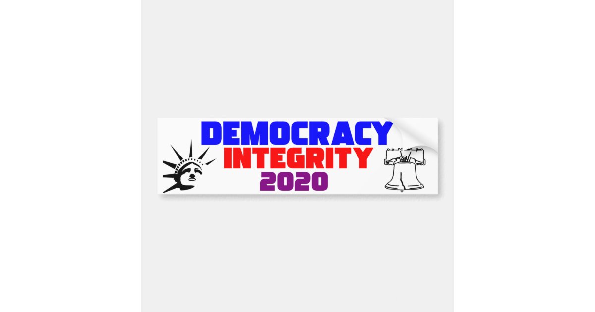 Anti-Trump Pro-Democracy bumper sticker | Zazzle