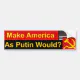 Anti-Trump, Putin, Election Bumper Sticker | Zazzle