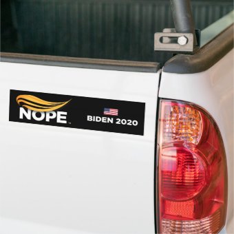 Anti-Trump, Trump Nope, Biden 2020 Bumper Sticker | Zazzle