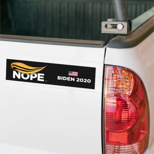 Anti-Trump, Trump Nope, Biden 2020 Bumper Sticker | Zazzle