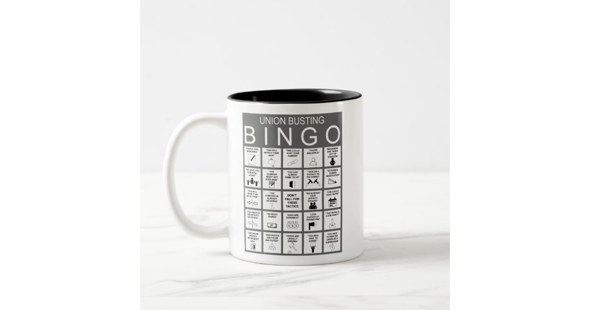 Anti Union Bingo Two-Tone Coffee Mug | Zazzle