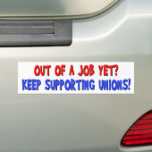 Anti-Union Bumper Sticker | Zazzle