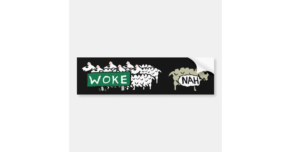 Anti Woke Sheep Bumper Sticker | Zazzle