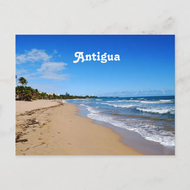 Antigua Beach Postcard | Zazzle