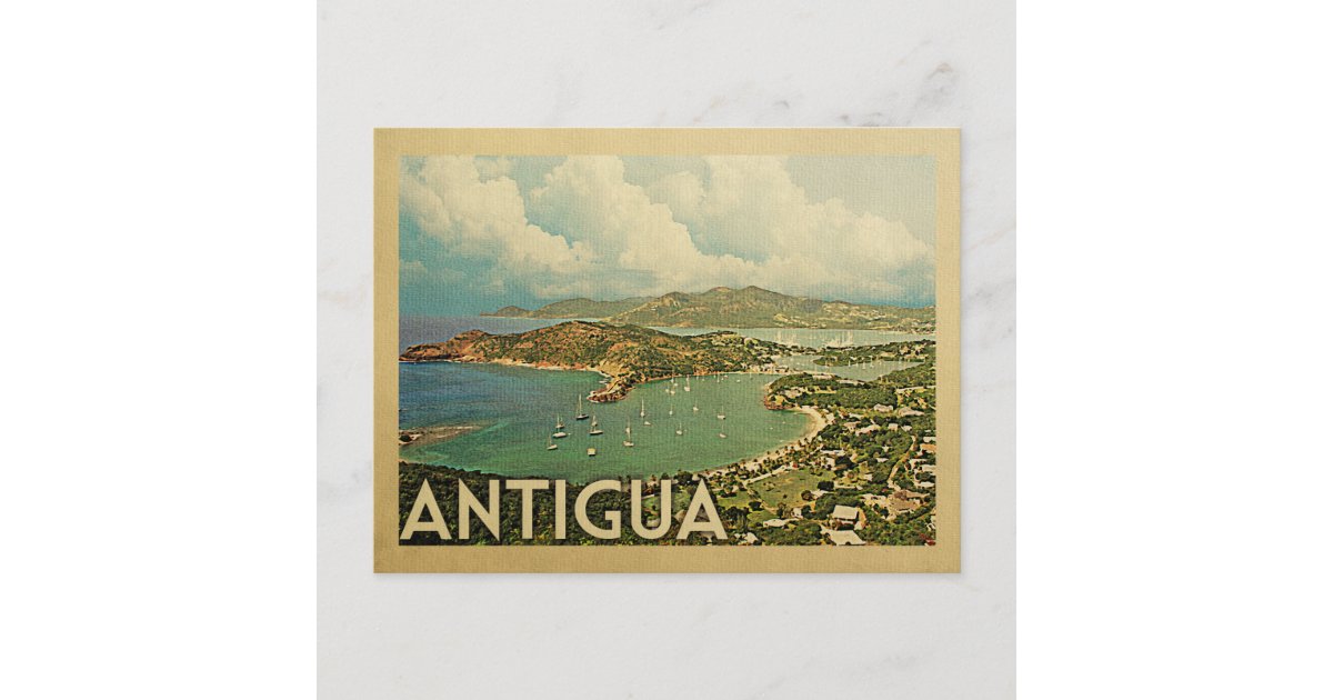 Antigua Vintage Travel Postcard | Zazzle