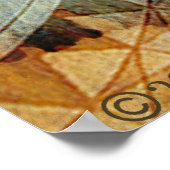 Antiquarian Steampunk Poster with Compass & Poppy | Zazzle