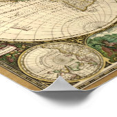 Antique 1660 World Map by Frederick de Wit Poster | Zazzle