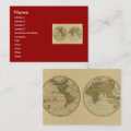 Antique 1786 World Map by William Faden Business Card | Zazzle