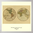Antique William Faden 1786 Eastern Hemisphere Map Poster | Zazzle.com