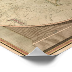 Antique 1808 World Map by Laurie and Whittle Poster | Zazzle