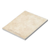 Antique aged paper vintage parchment rustic name notepad | Zazzle