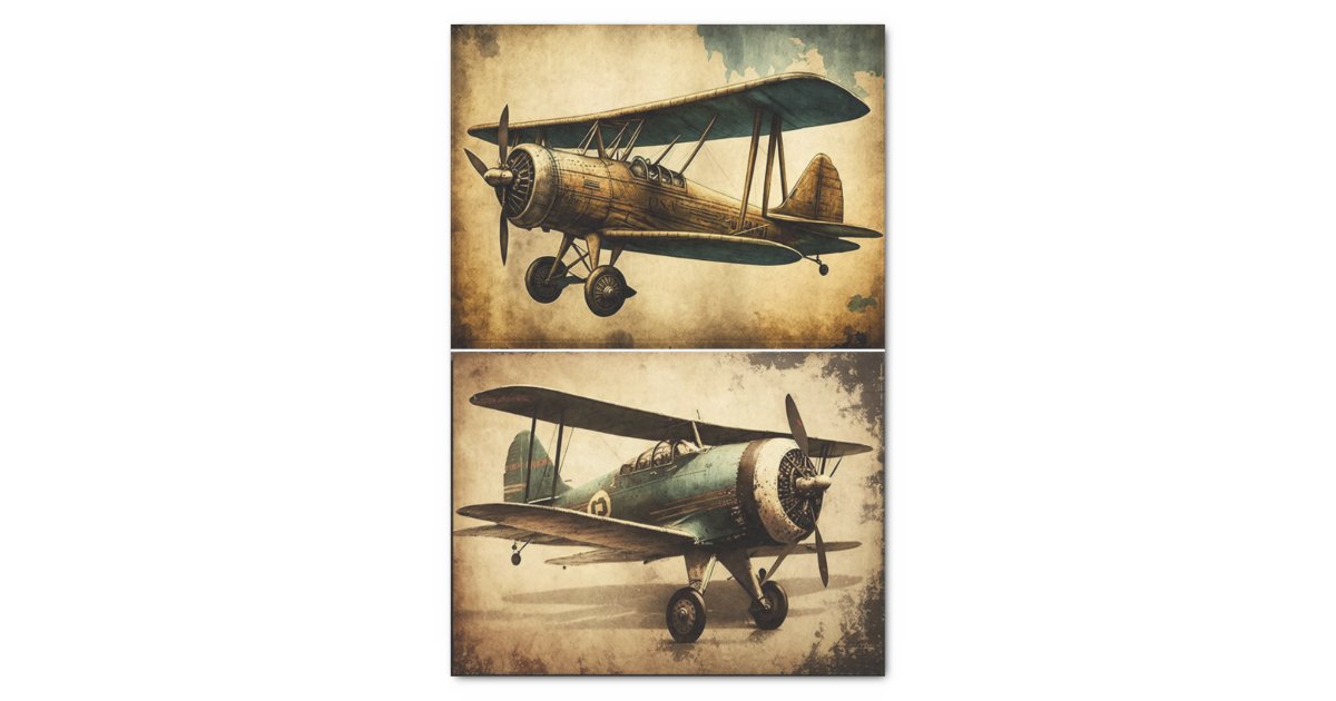 Antique Aircraft Tissue Paper | Zazzle