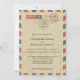 Antique Airmail Wedding Invitation | Zazzle