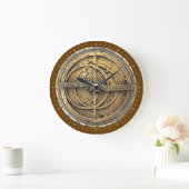Antique Astrolabe 2 Large Clock | Zazzle