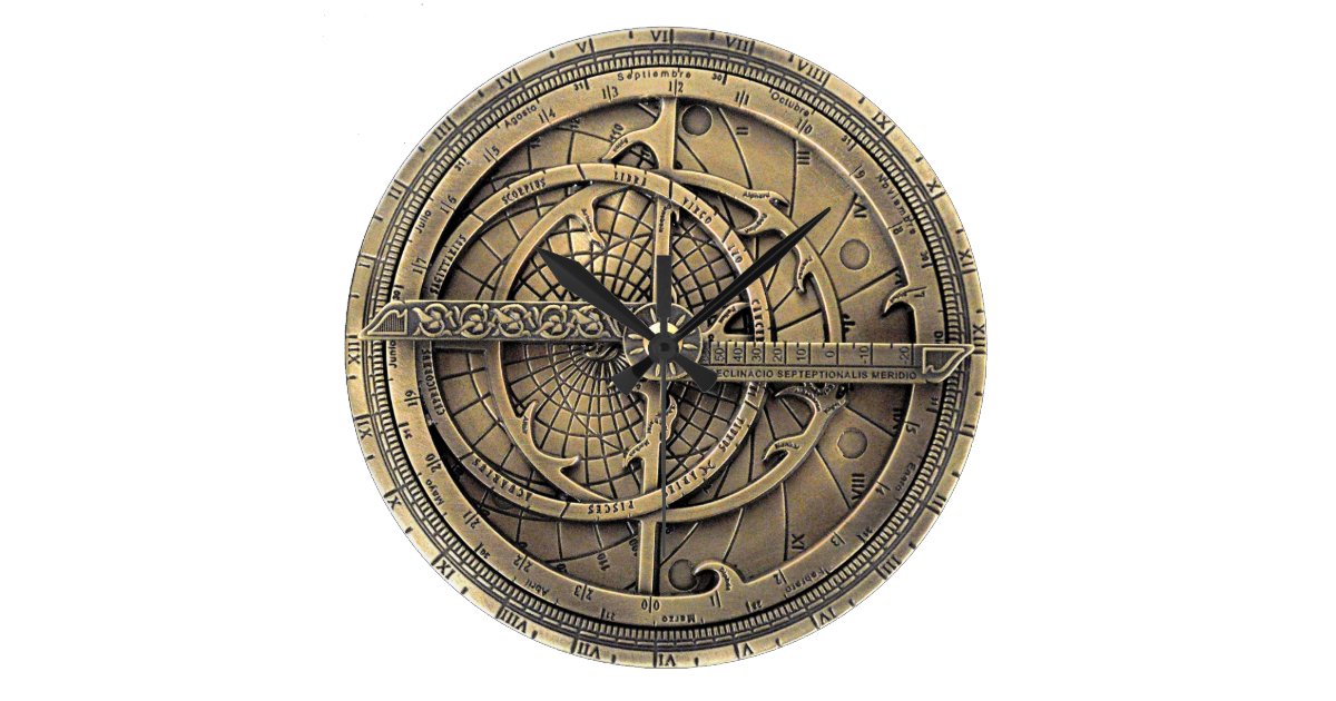 Antique Astrolabe Clock | Zazzle.com