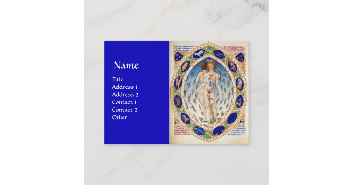 ANTIQUE ASTROLOGY AND ZODIACAL SIGNS , Astrologist Business Card | Zazzle