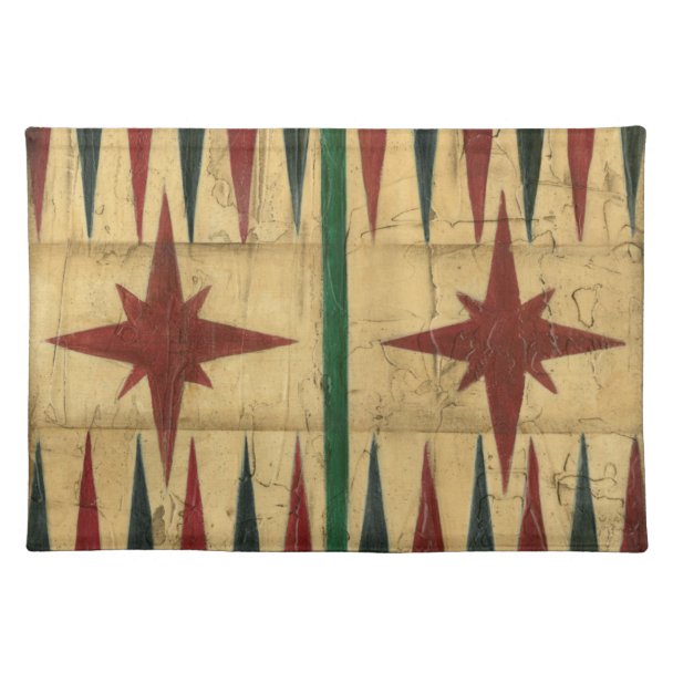 Antique Backgammon Game Board by Ethan Harper Fabric | Zazzle
