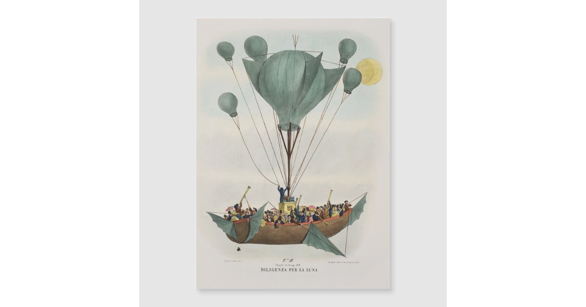 Antique Balloon Air Ship Artwork | Zazzle