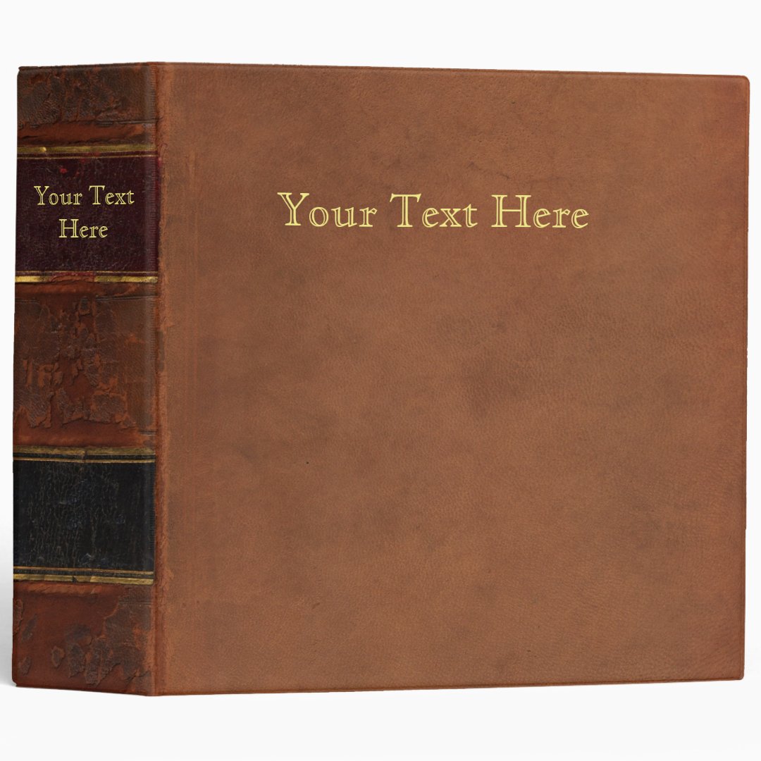 Antique Book, faux leather bound (brown retro) Binder | Zazzle