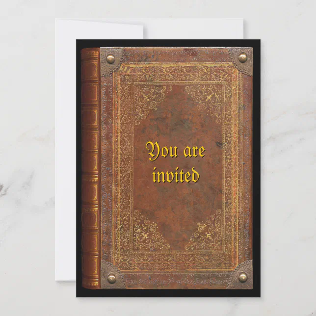Antique Book Invitation | Zazzle