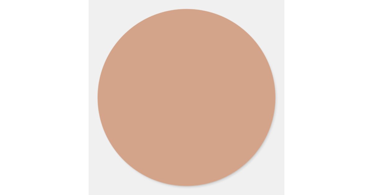 Antique brass (solid color) classic round sticker | Zazzle
