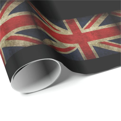 Antique British Union Jack Flag UK Wrapping Paper | Zazzle