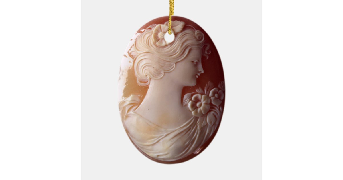 Antique Cameo Ceramic Ornament | Zazzle